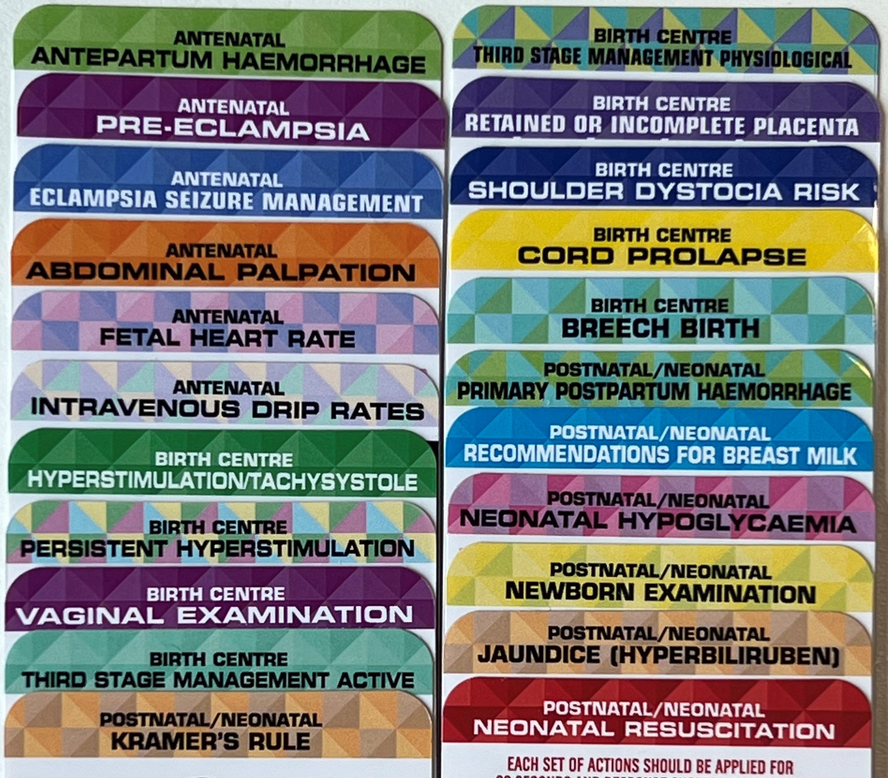 Midwifery Reference Cards | ANMF (Victorian Branch)